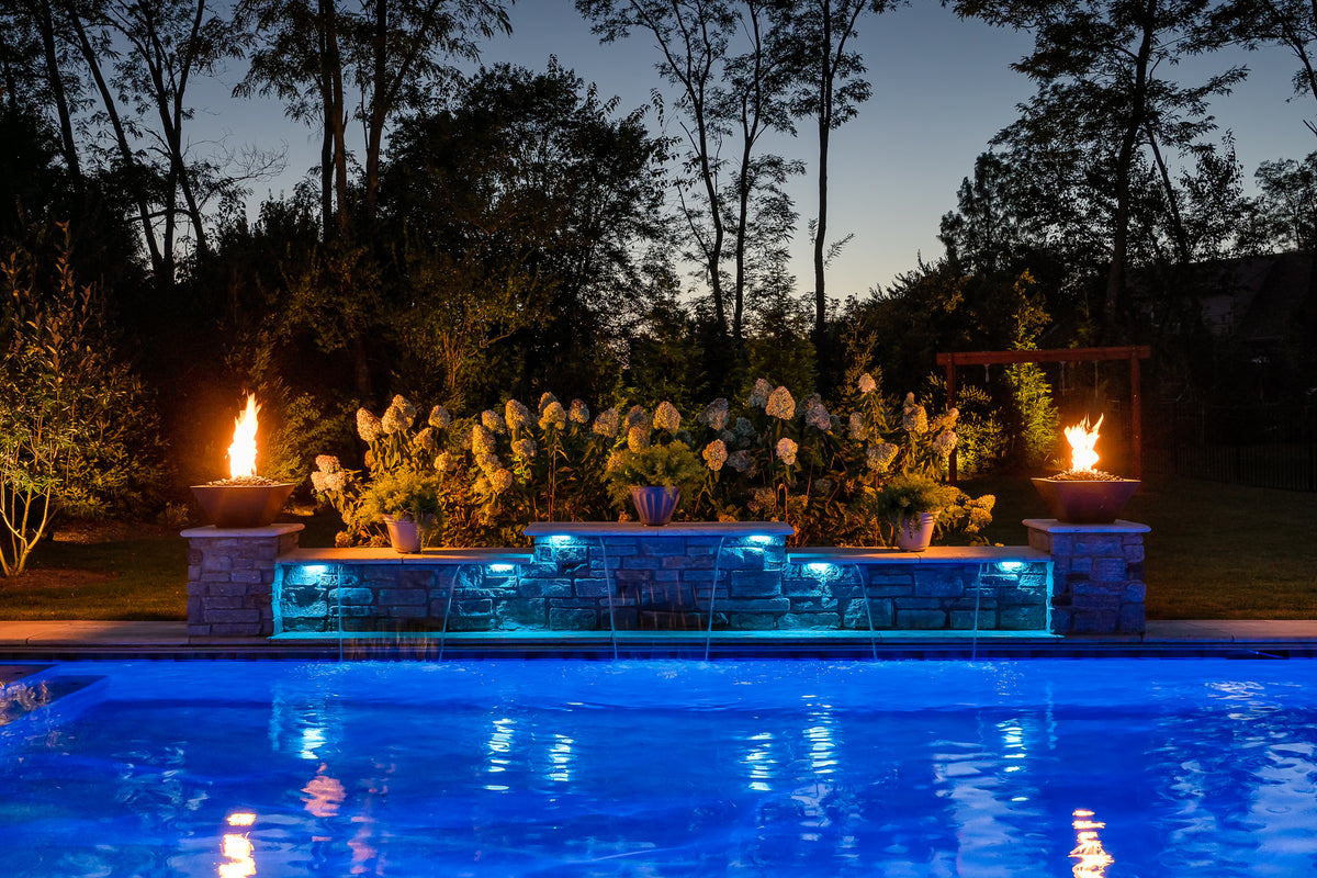 Hardscape Lighting with Color Changing Outdoor Lights - Haven Lighting