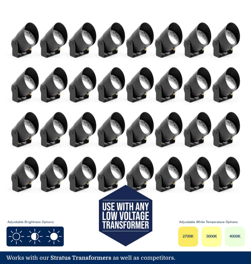 Adjustable White Aluminum 32-Up Light Package - Haven Lighting