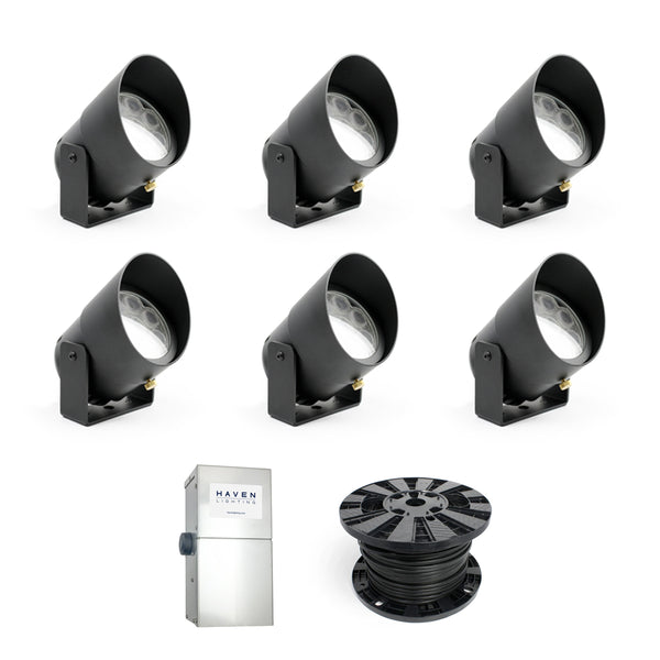 Classic White Landscape Lighting Packages - Haven Lighting
